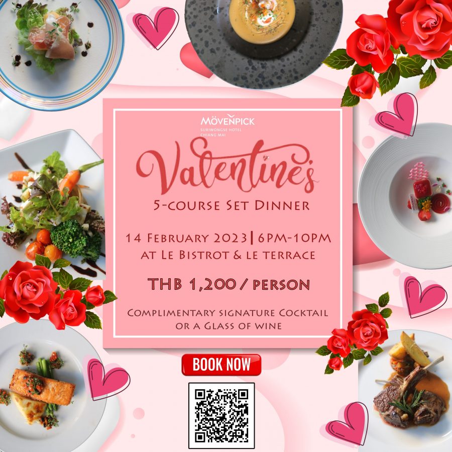 Valentine's Set Dinner at Mövenpick Suriwongse Hotel Chiang Mai