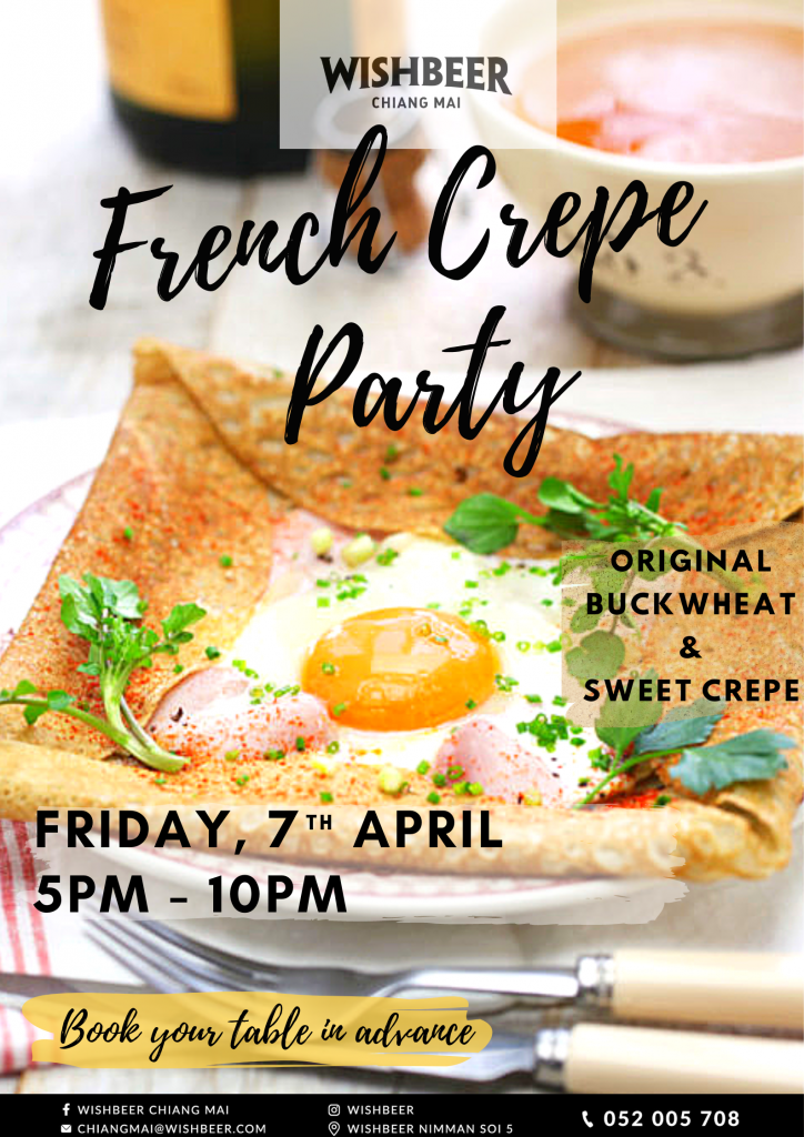 French Crepe Party at Wishbeer Chiang Mai
